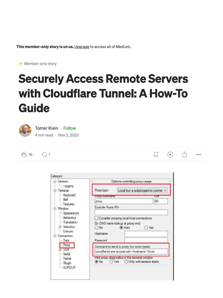 Connect Tunneling Cloudflare | PDF