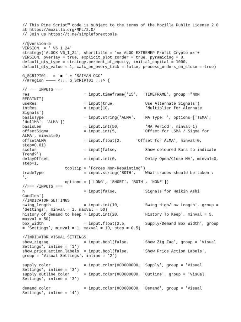 ALGOX V6_1_24 Pine Script Indicator | PDF