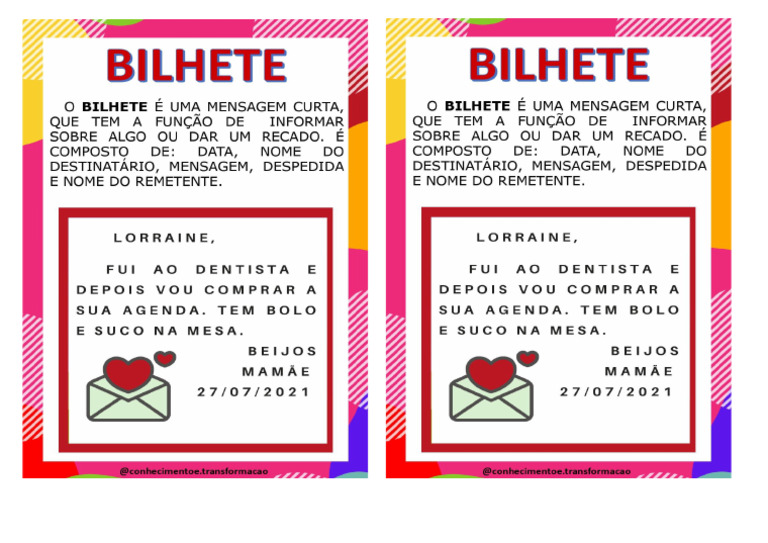 Conceito - Bilhete | PDF