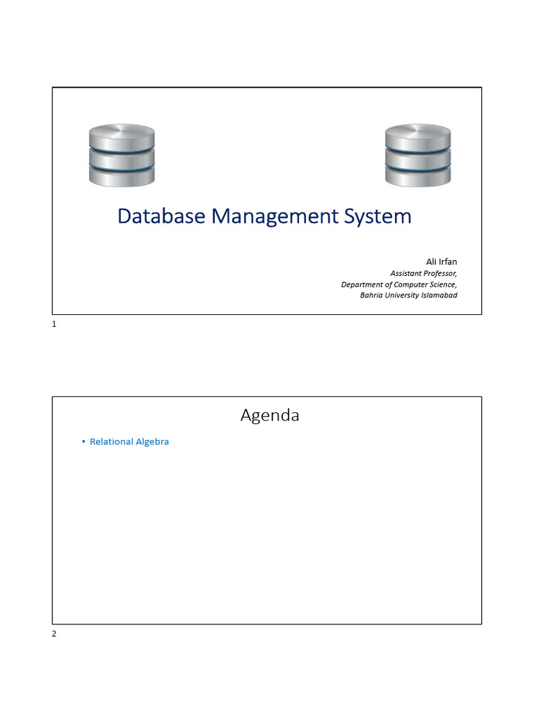 DBMS RelationalAlgebra 28042025 093432am | PDF | Relational Model | Data Management