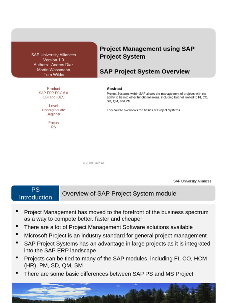 Dokumen - Tips - Sap Ps Overview | PDF | Software Engineering | Software