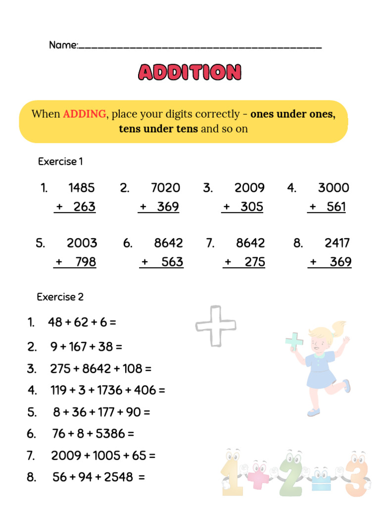 Std 4 Maths Workbook Exercises | PDF