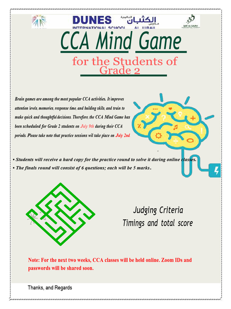 CCA G2 Mind Game | PDF