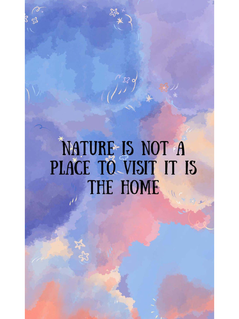 A Quote For Nature Lovers | PDF