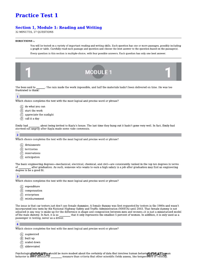 Barrons Test 1 | PDF
