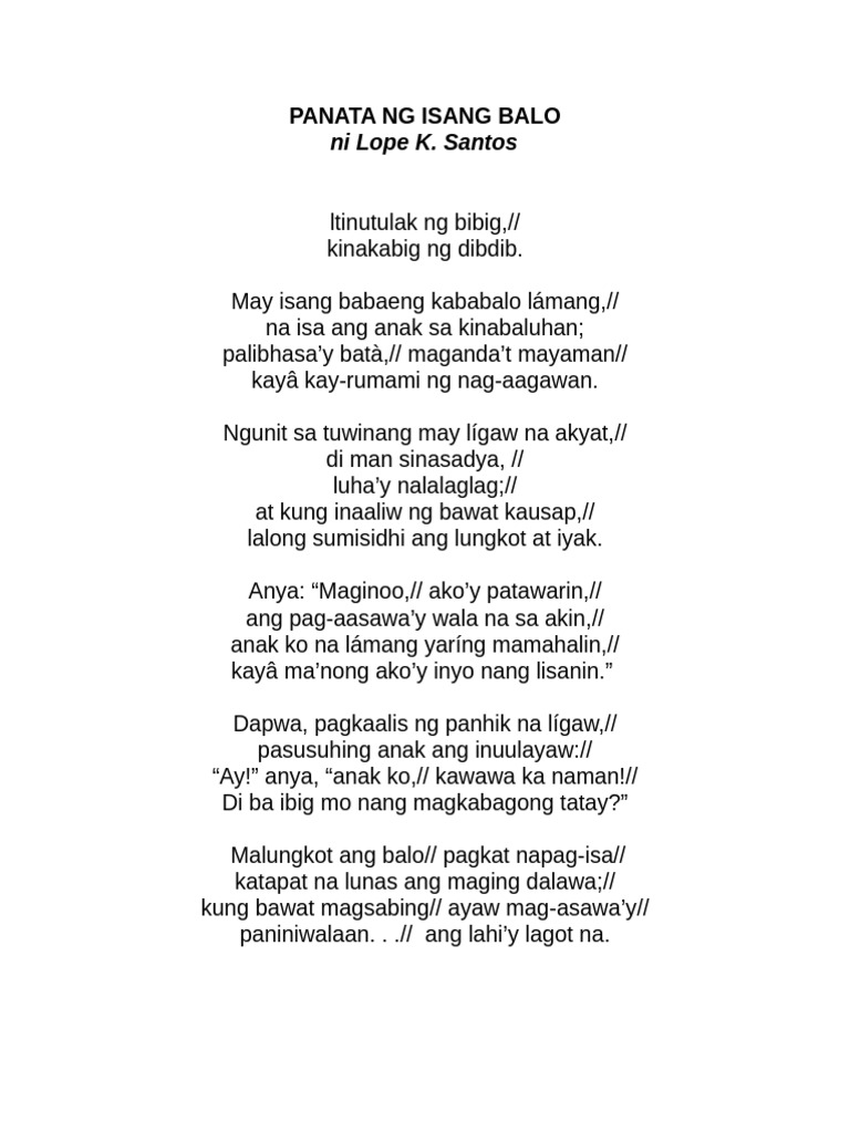 Panata NG Isang Balo | PDF