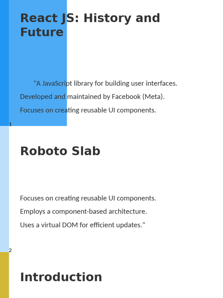 React JS History and Future | PDF | Web Development | Computer Libraries