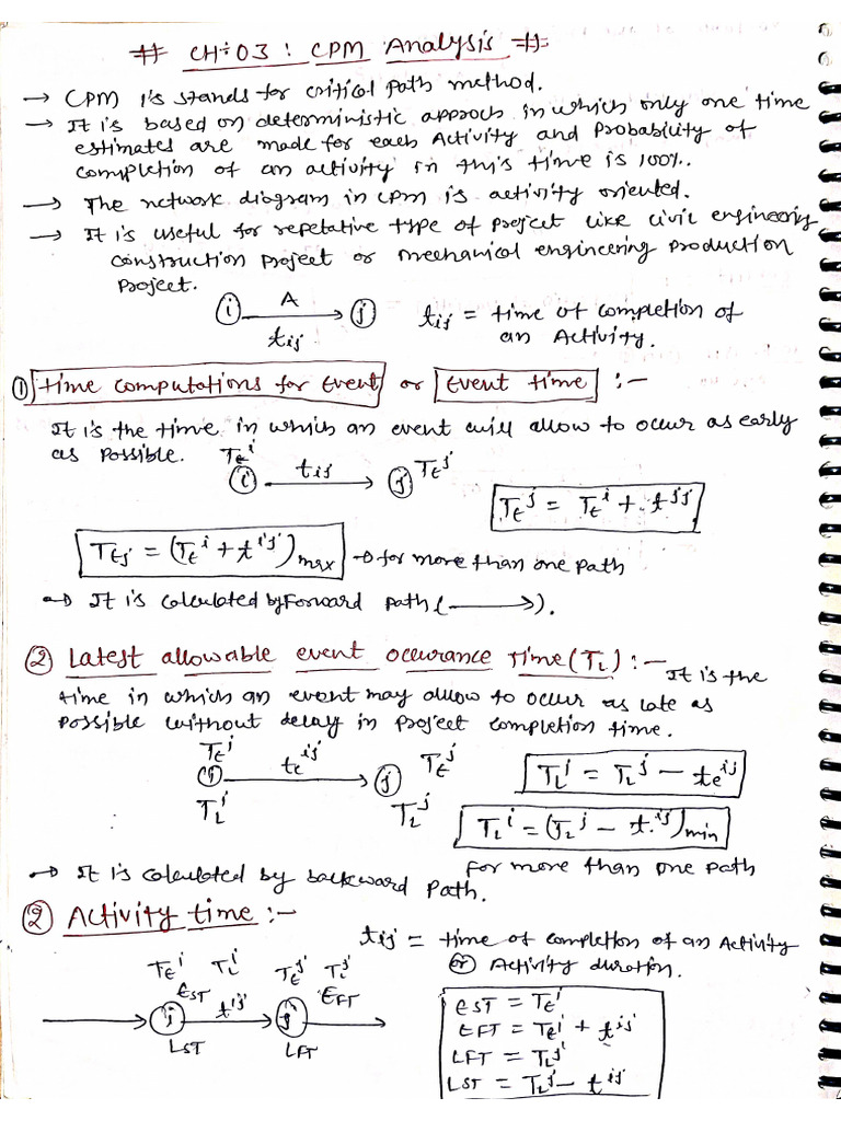 Chapter - 3 Pert Anylysis | PDF