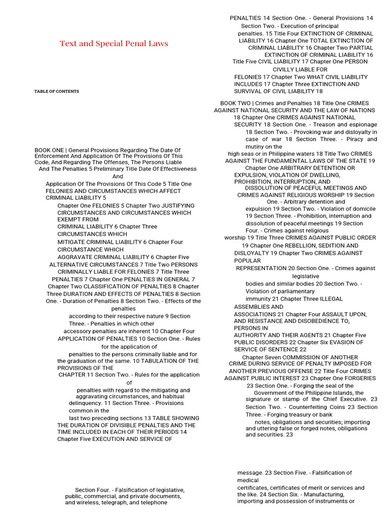 Revised Penal Code | PDF | Crimes | Crime & Violence