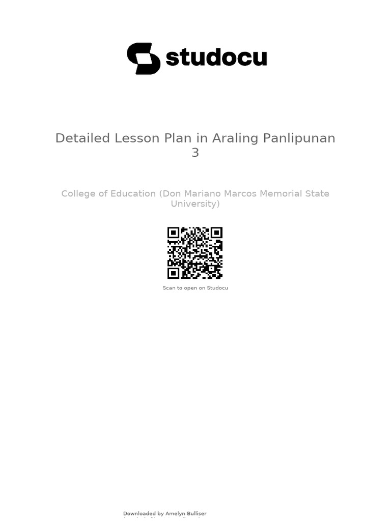 Detailed Lesson Plan in Araling Panlipunan 3852 | PDF