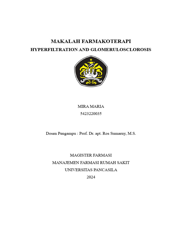 Makalah Hyperfiltration and Glomerulosclerosis | PDF