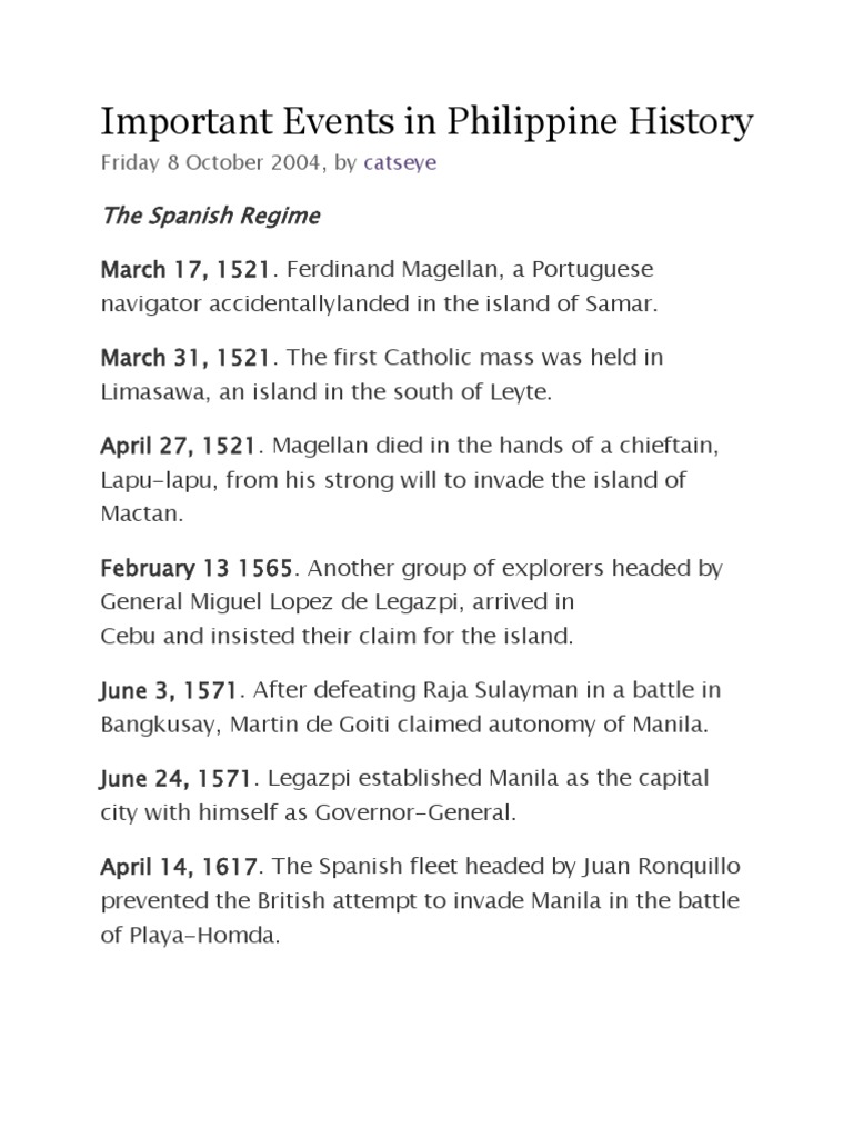 Philippine History 1 | PDF | Philippines | Armed Conflict