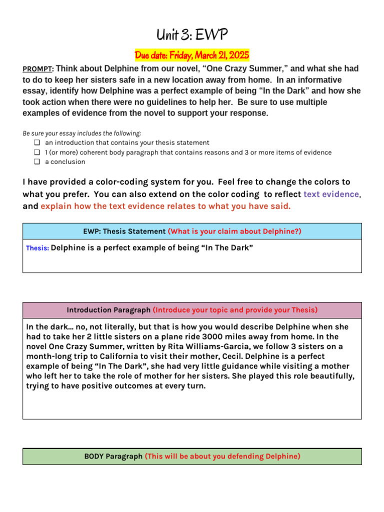 Grace Wang - Copy of Gabele Copy of Unit 3 EWP Graphic Organizer | PDF