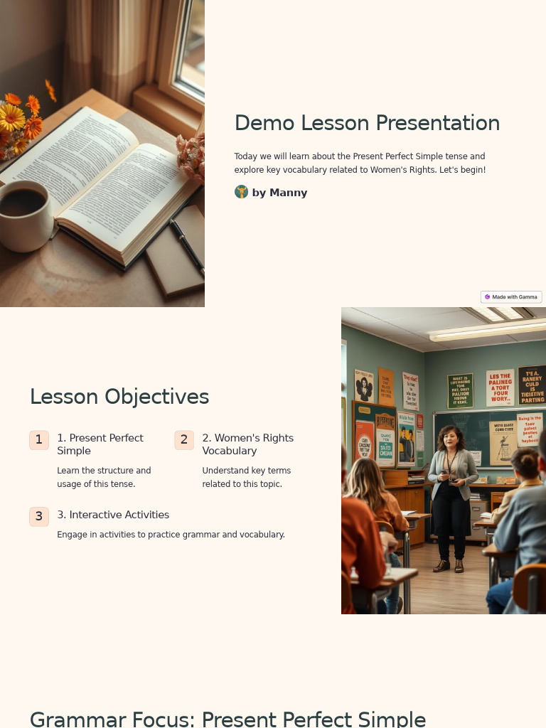 Demo Lesson Presentation | PDF