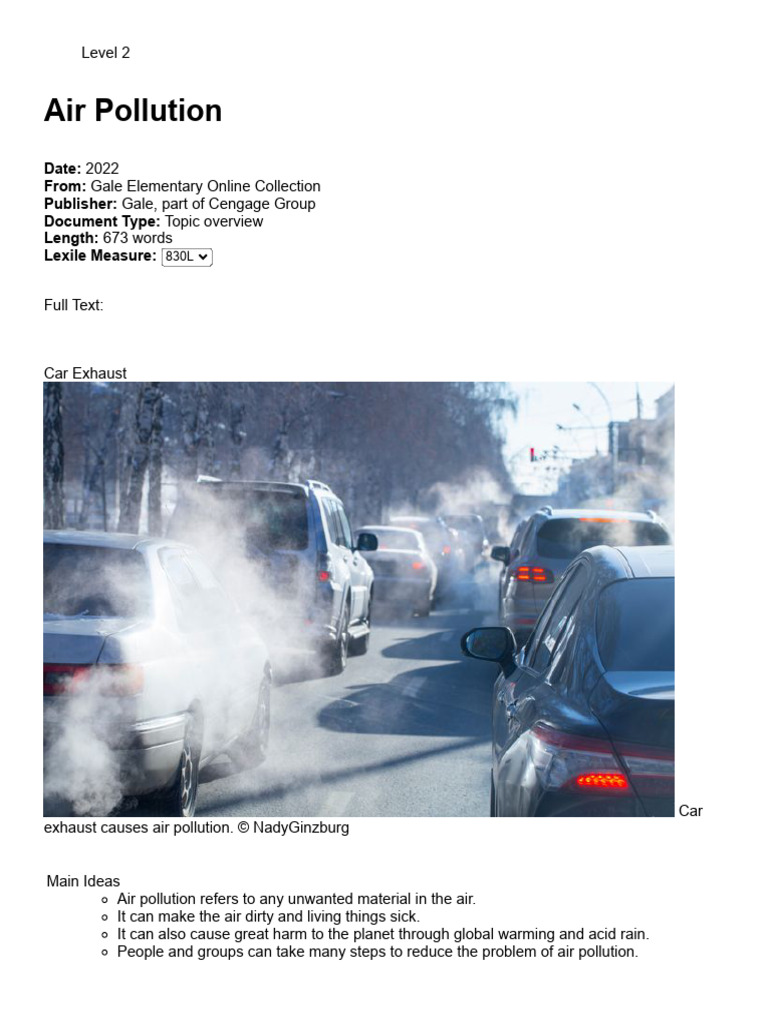 Understanding Air Pollution Causes | PDF | Atmosphere Of Earth | Pollution