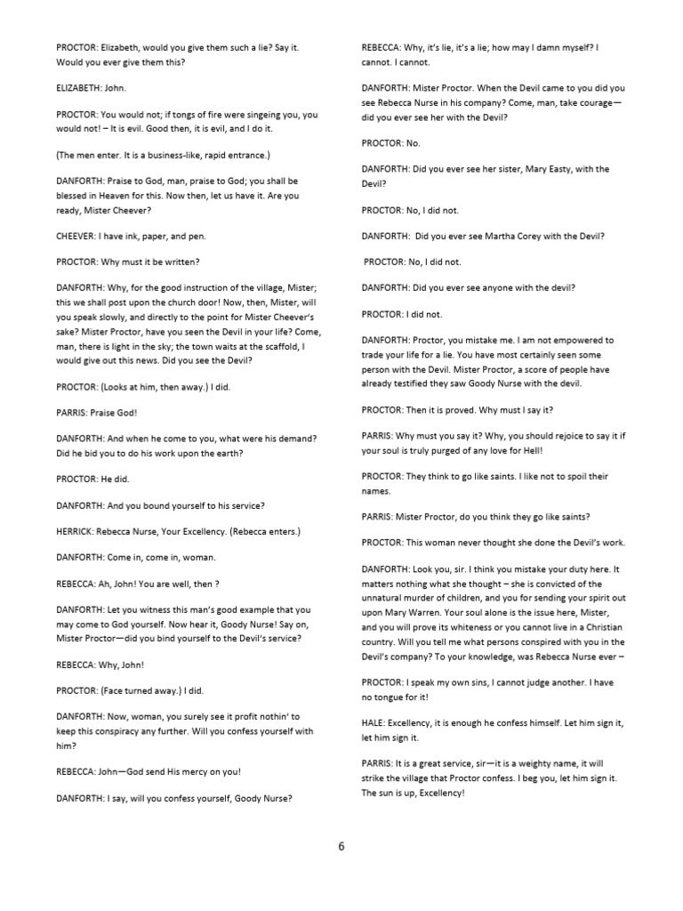 Crucible Act 4 LATheatre Script | PDF | Satan