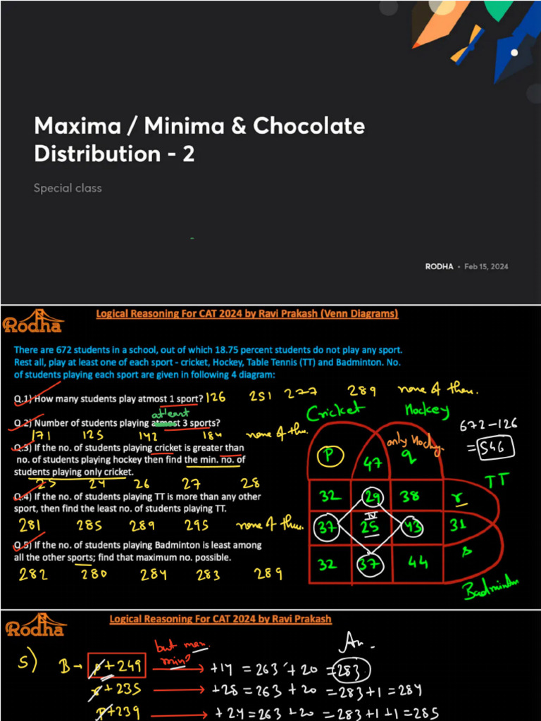 Maxima Minima Chocolate Distribution 2 With Anno | PDF