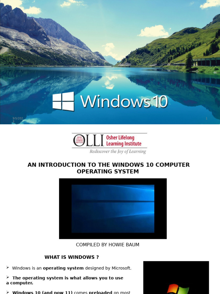 Introduction To MS Windows | PDF | Software | System Software