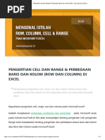 Pengertian Cell Dan Range & Perbedaan Baris Dan Kolom (Row Dan Column ...
