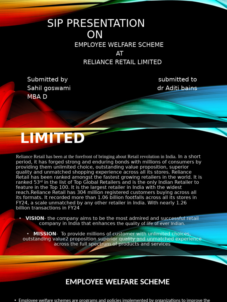 Sip Presentation Pdf Employee Retention Retail