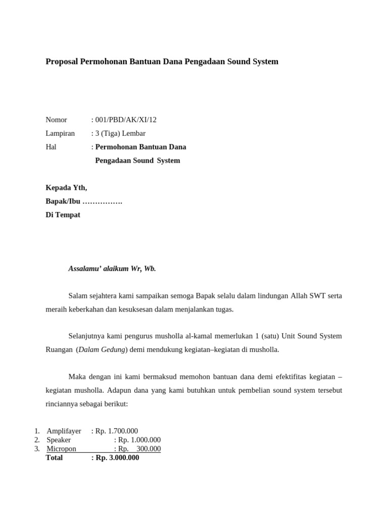 proposal-pengadaan-sound-system | PDF