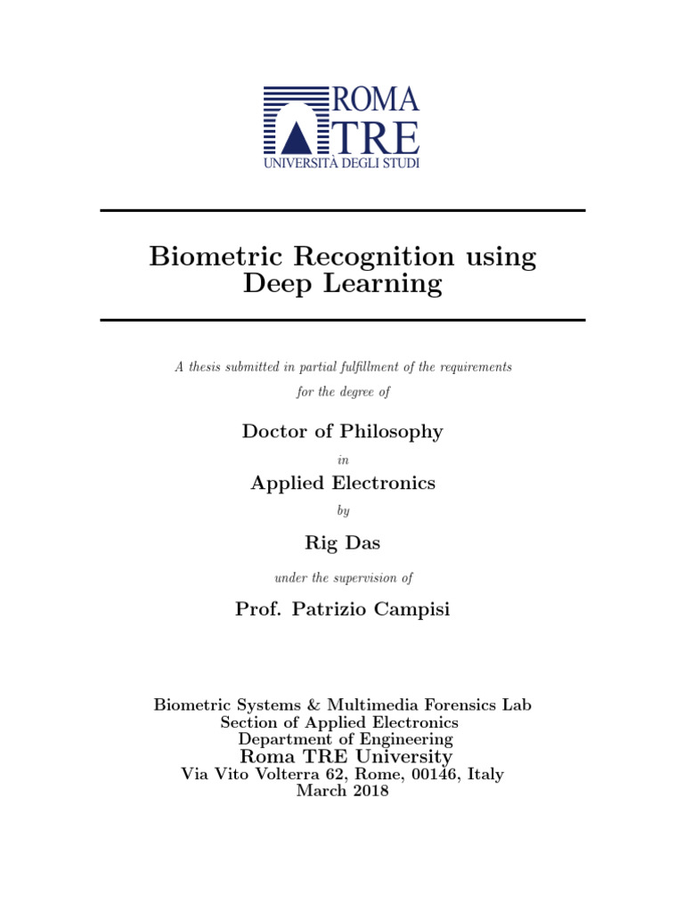 Rig Das - PHD Thesis - XXX Cycle Elettronica Applicata - Biometric ...