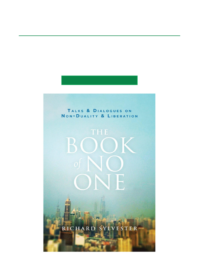 Award Winning The Book of No One Talks and Dialogues On Non Duality and ...