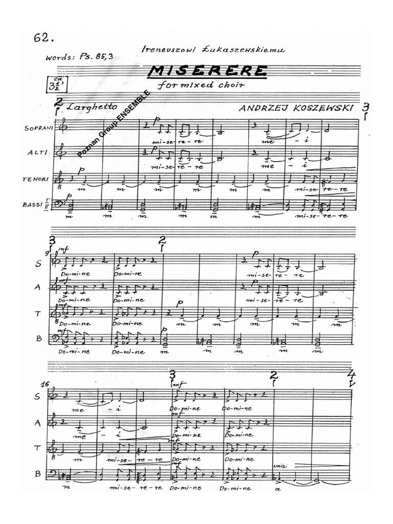 Miserere Koszewski | PDF