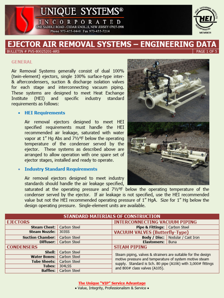 bulletin_pvs-80025201-ars_ejector_air_removal_systems | PDF | Gases | Mechanical Engineering