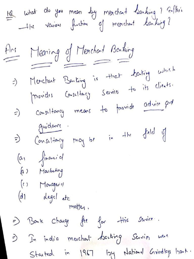 Merchant Banking | PDF