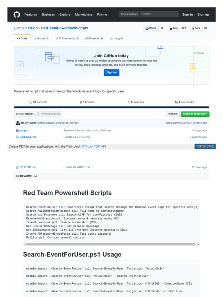 Powershell Script That Search Through The Windows Event Logs For Specific User Pdf System