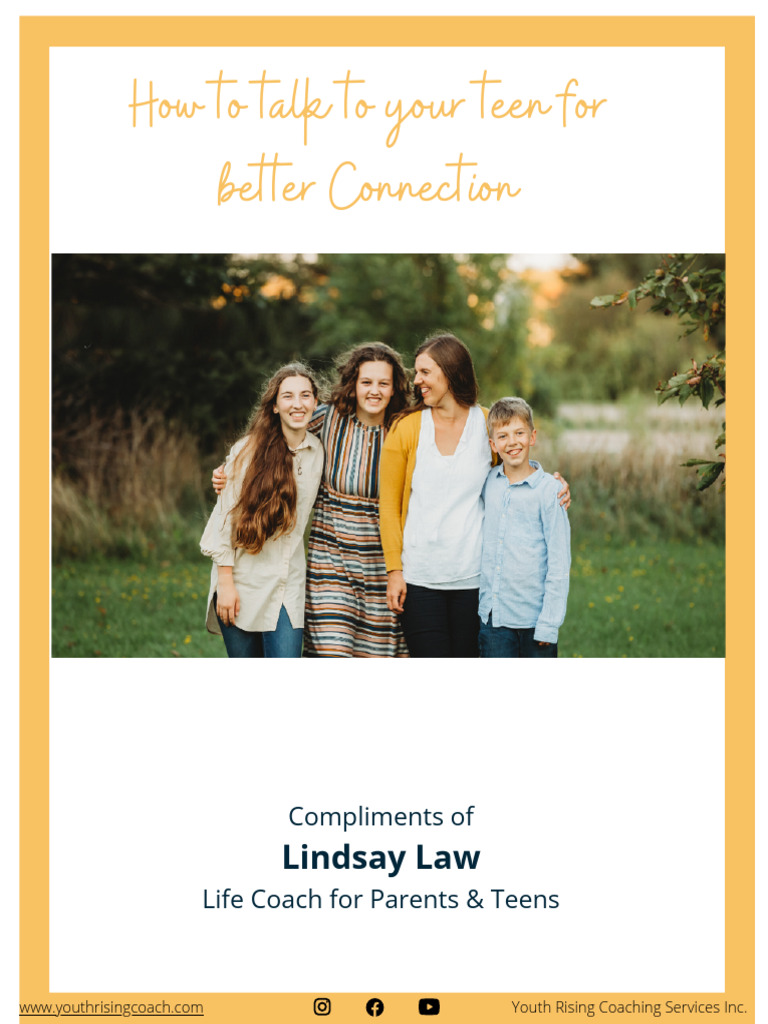 How To Talk To Your Teen For Better Connection | PDF | Adolescence ...