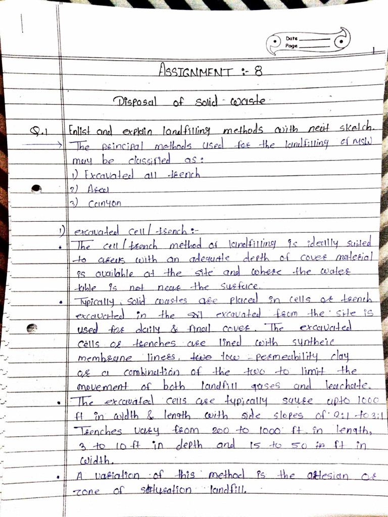 Municipal and Industrial Solid Waste Management Assignments | PDF