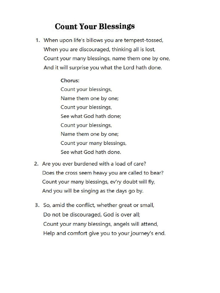 Count Your Blessings | PDF