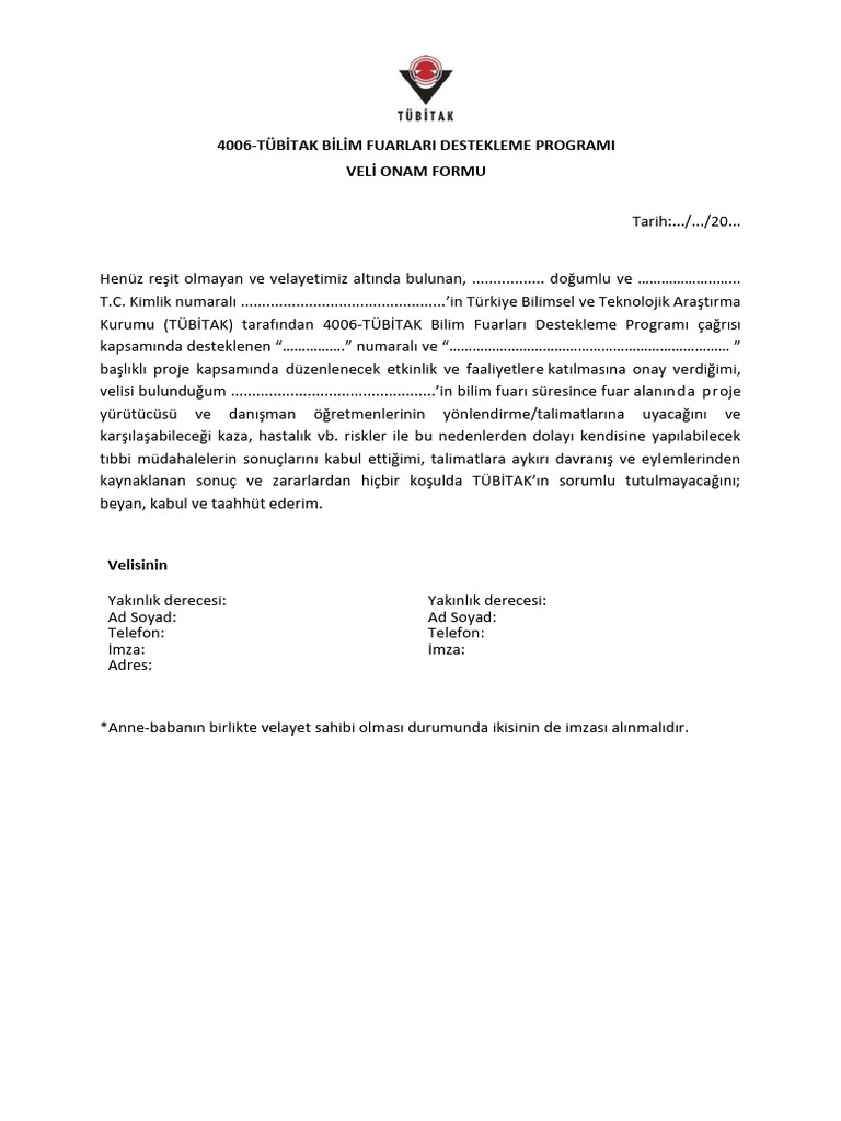 4006 Veli Onam Formu 2024 | PDF