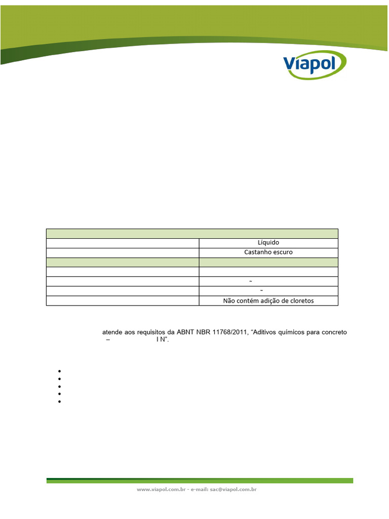 Ficha tecnica Aditivo-eucon-mr-1031- | PDF | Cimento | Concreto
