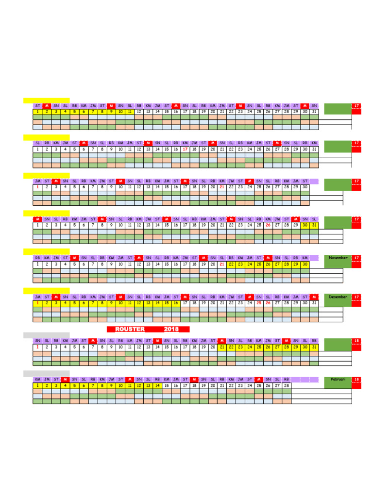 contoh rouster karyawan freeport | PDF