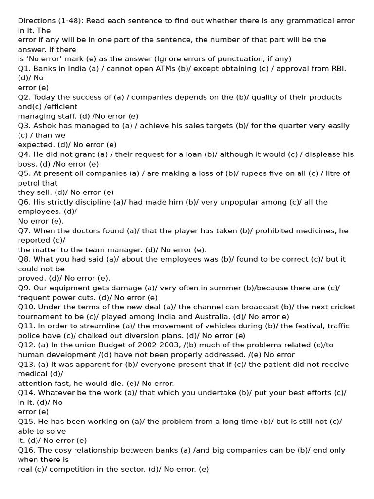English 500 Questions | PDF