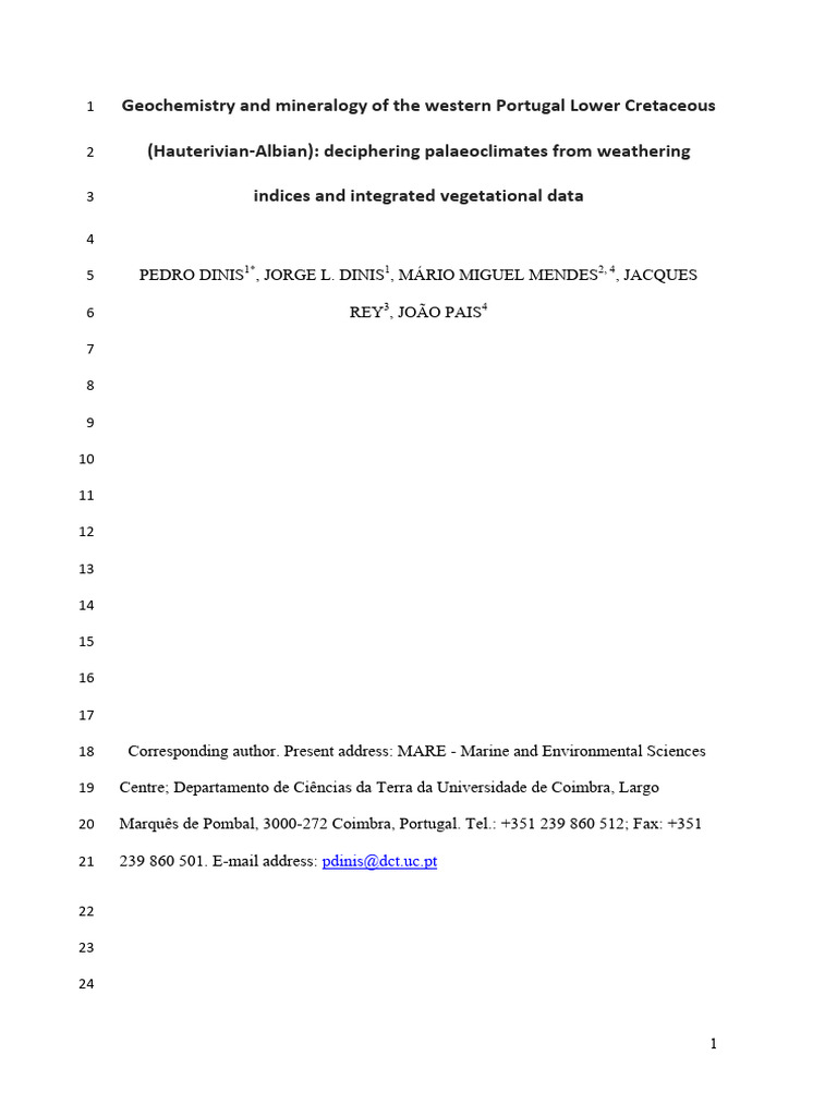 LowerCretaceous WeatheringClimate LB-CRG | PDF | Geology | Earth Sciences