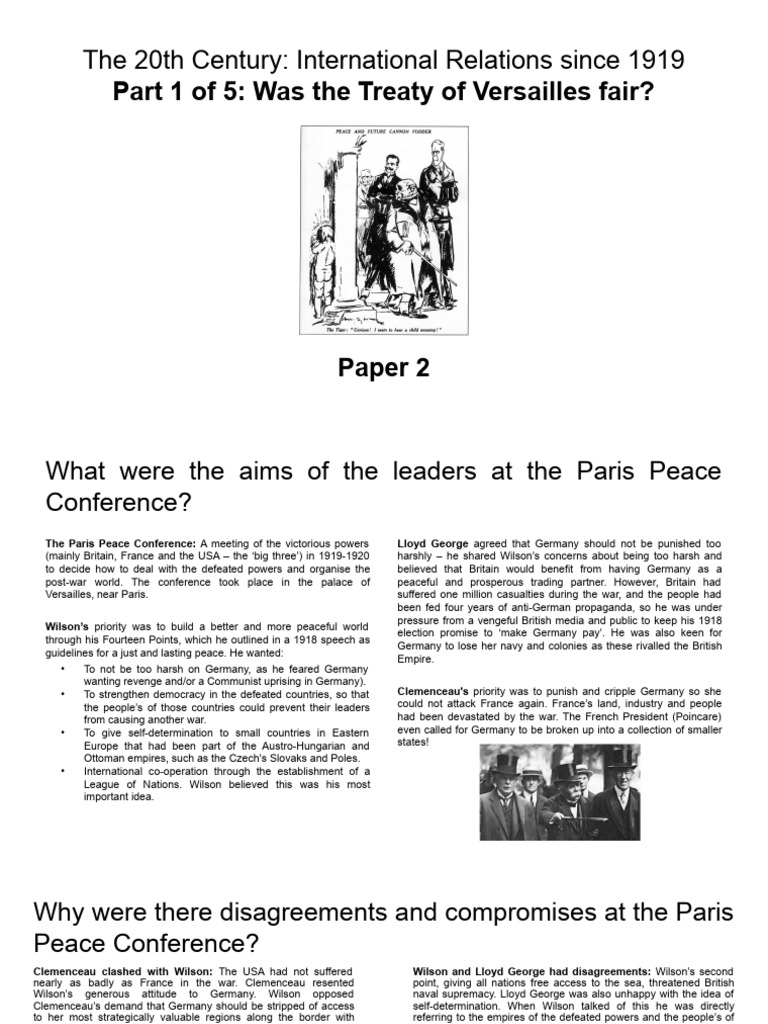 Part 1 of 5_ Was the Treaty of Versailles Fair | PDF | Weimar Republic ...