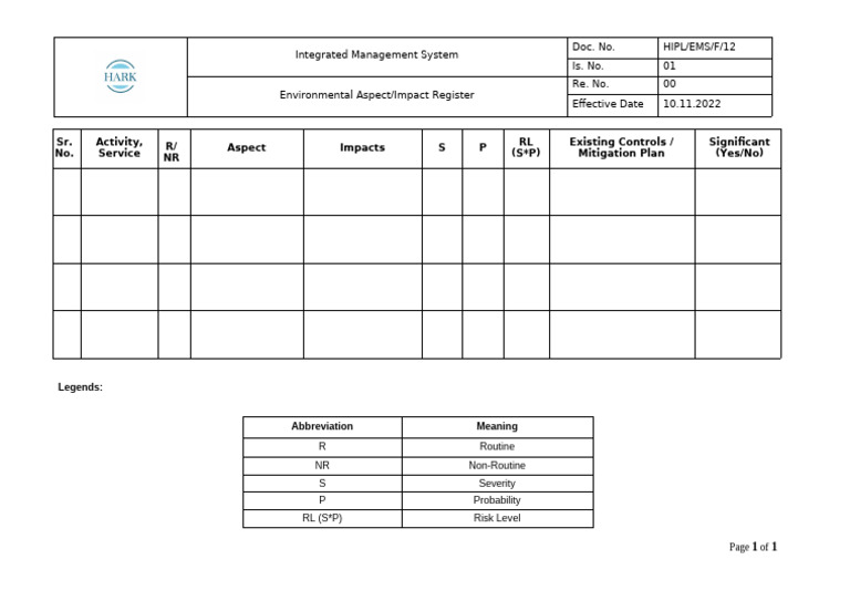 HIPL_EMS_F_12 EAI REGISTER | PDF