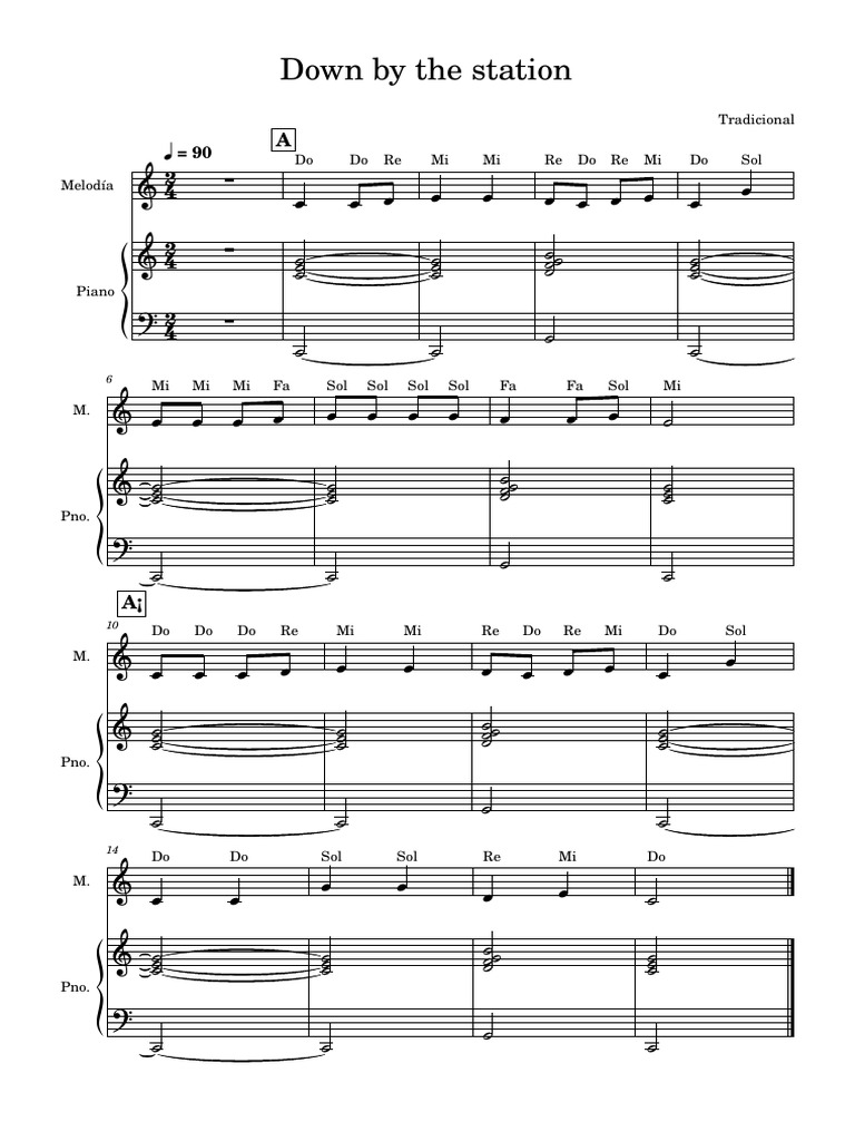 Down - by - The - Station Notas | PDF | Musical Notation | Musical ...