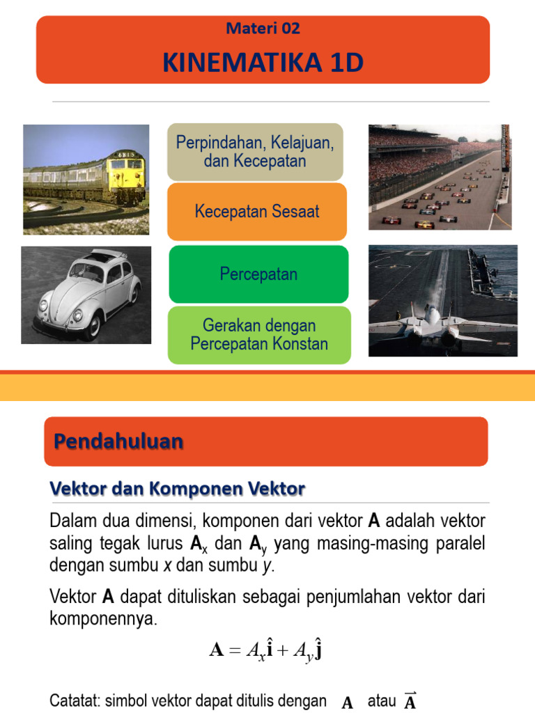 02. Kinematika Gerakan 1 D | PDF
