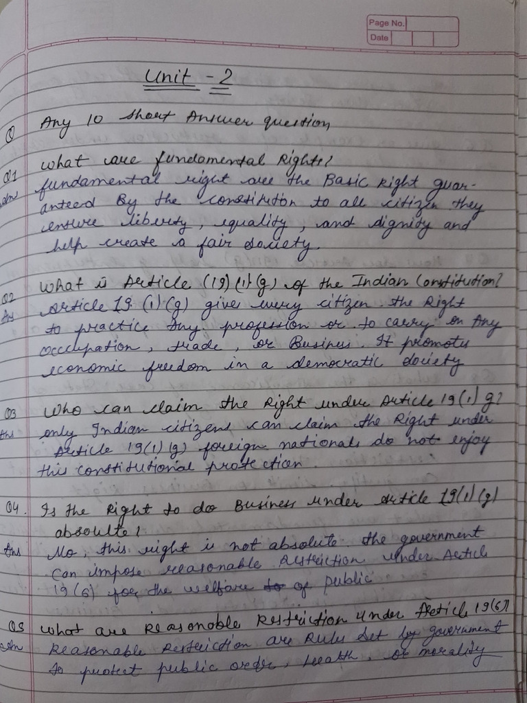 Indian Constitution Unit 2 | PDF