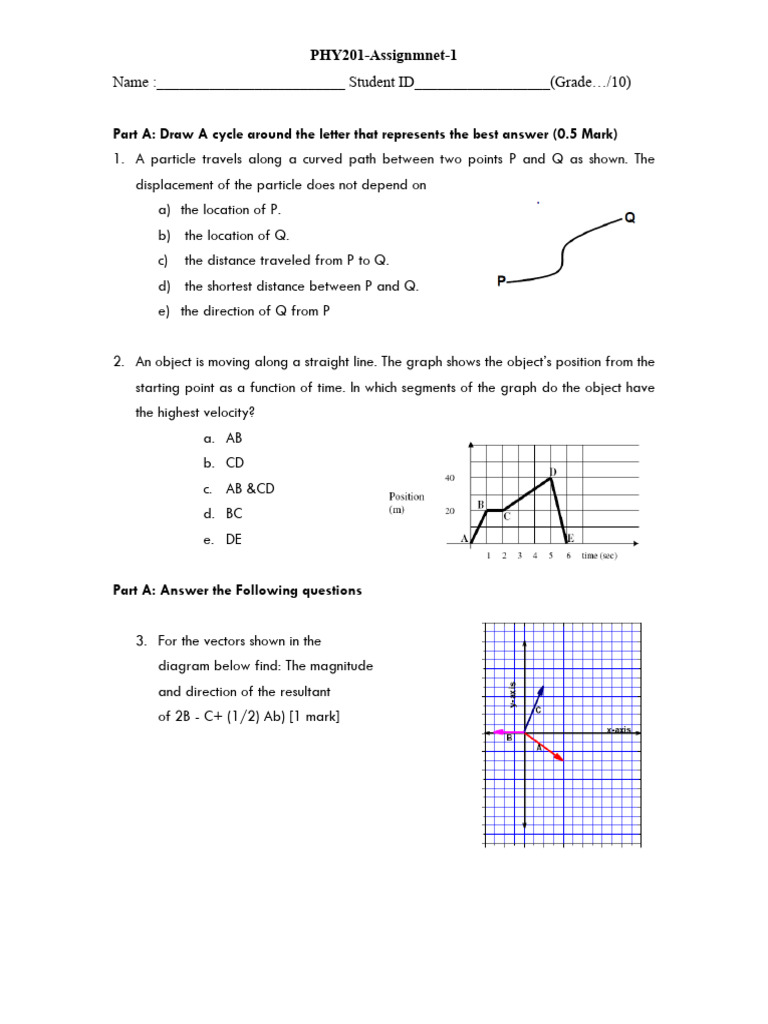 PHYS201 Assign-1 21225 | PDF | Euclidean Vector | Applied And Interdisciplinary Physics