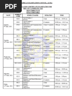 2025 Mock Examination Timetable | PDF