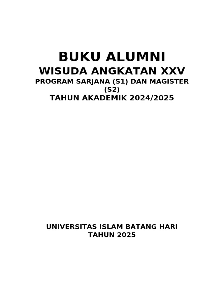 Fix - DRAFT COVER Buku Alumni 2025 | PDF