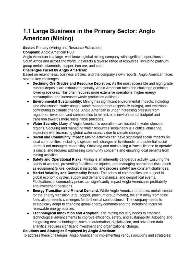1.1 Example of A Large Business and Well Known in ... | PDF | Mining ...