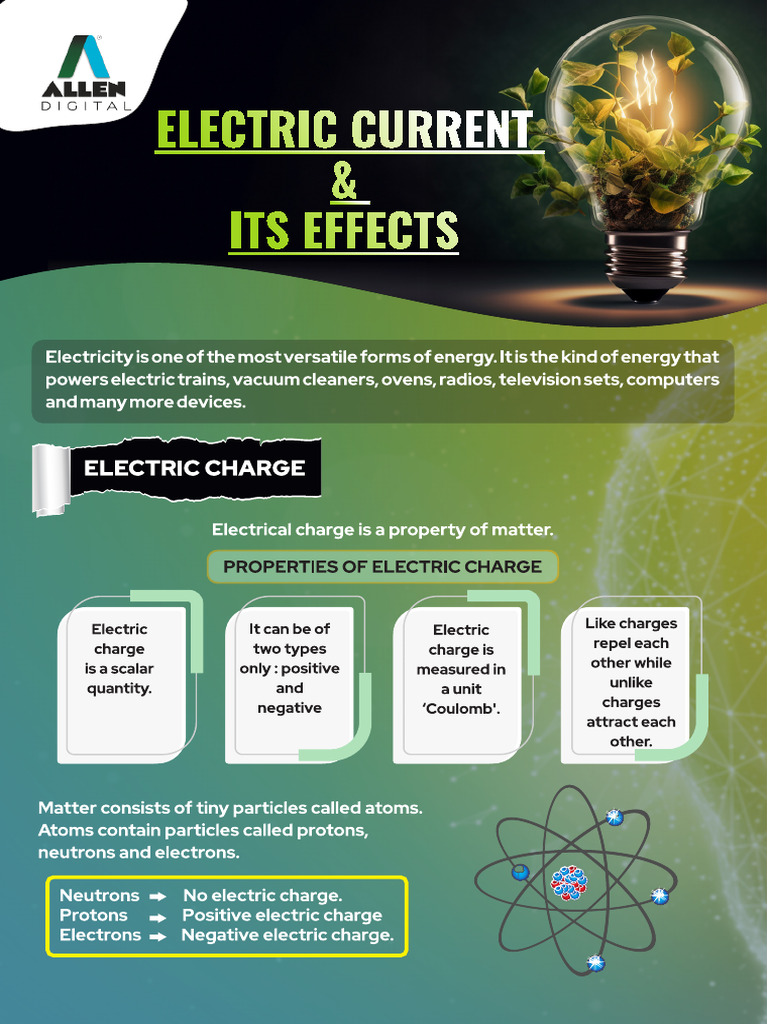 Elecric Current Key Points | PDF