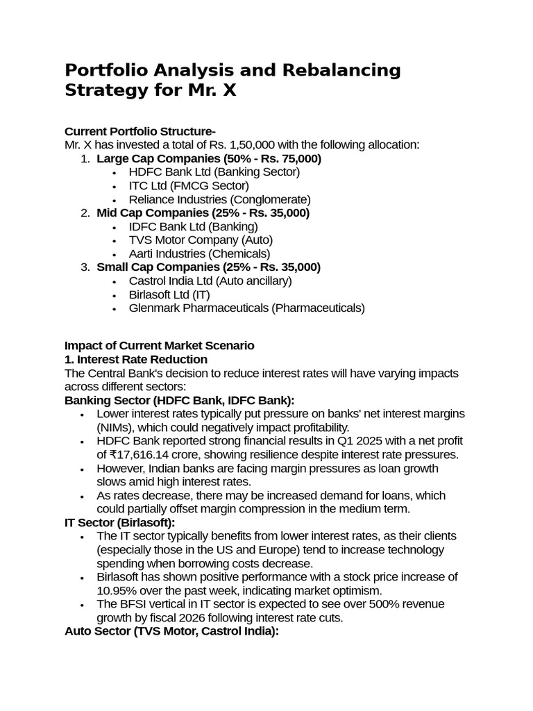 Portfolio Rebalancing Strategy | PDF | Interest | Interest Rates